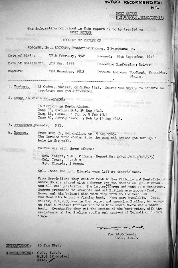 Tom Lockett’s Escape | Camp 59 Survivors